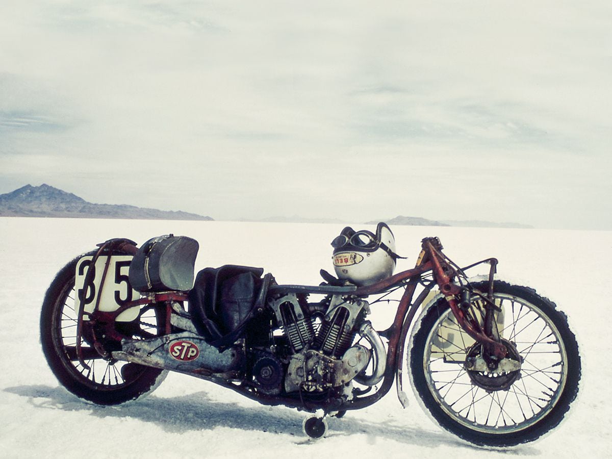 Bonneville Salt Flats Indian Motorcycle