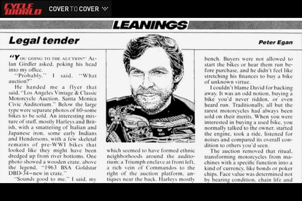 CW COVER to COVER: Legal Tender - Leanings by Peter Egan | Cycle World