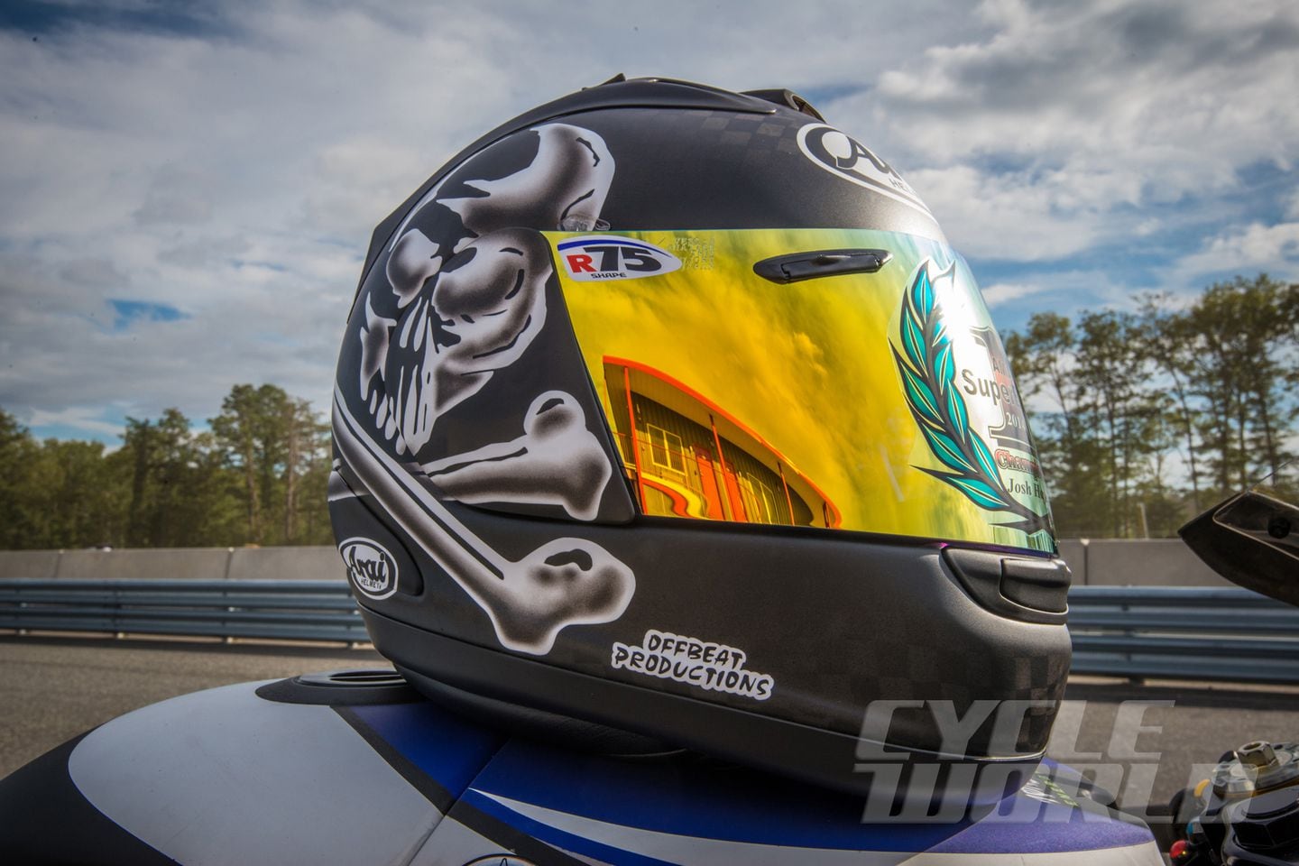 Arai Surprises Josh Hayes With Exclusive Carbon-Fiber Racing Helmet ...
