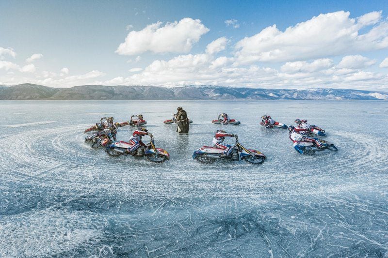 Speedway Racer Goes Motorcycle Ice Riding on Frozen Lake | Cycle World