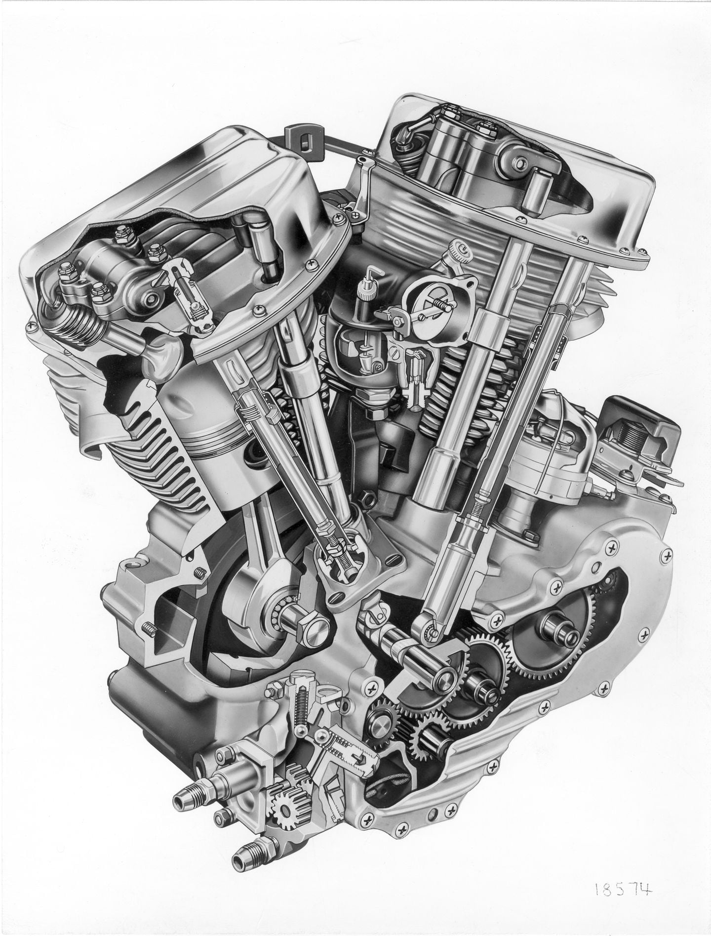 Harley Engine Drawing
