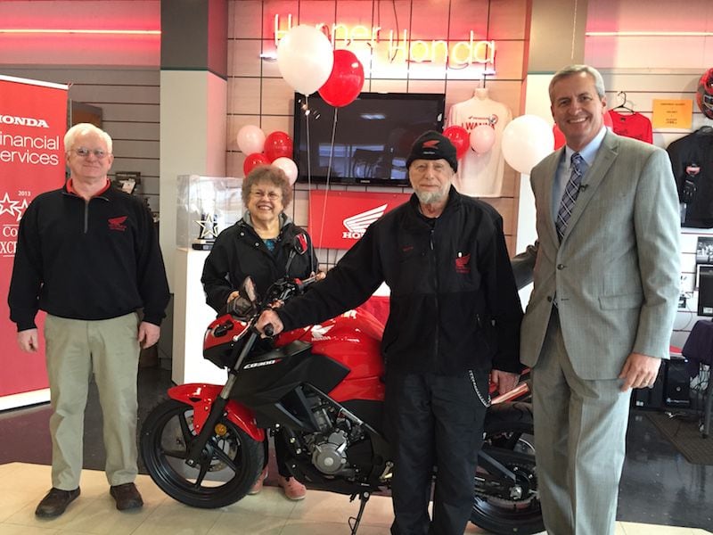 Honda Financial Service Presents Loyal Owner With 55th Honda Motorcycle ...
