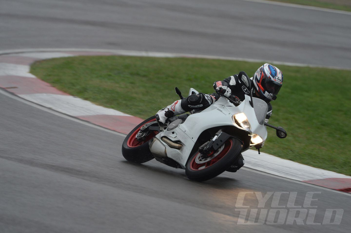 Ducati 899 White Wheelie