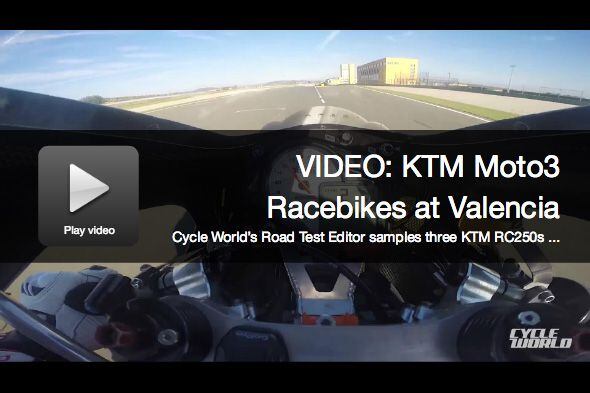 KTM Moto3 Race Bikes First Ride Video at Valencia MotoGP Circuit ...